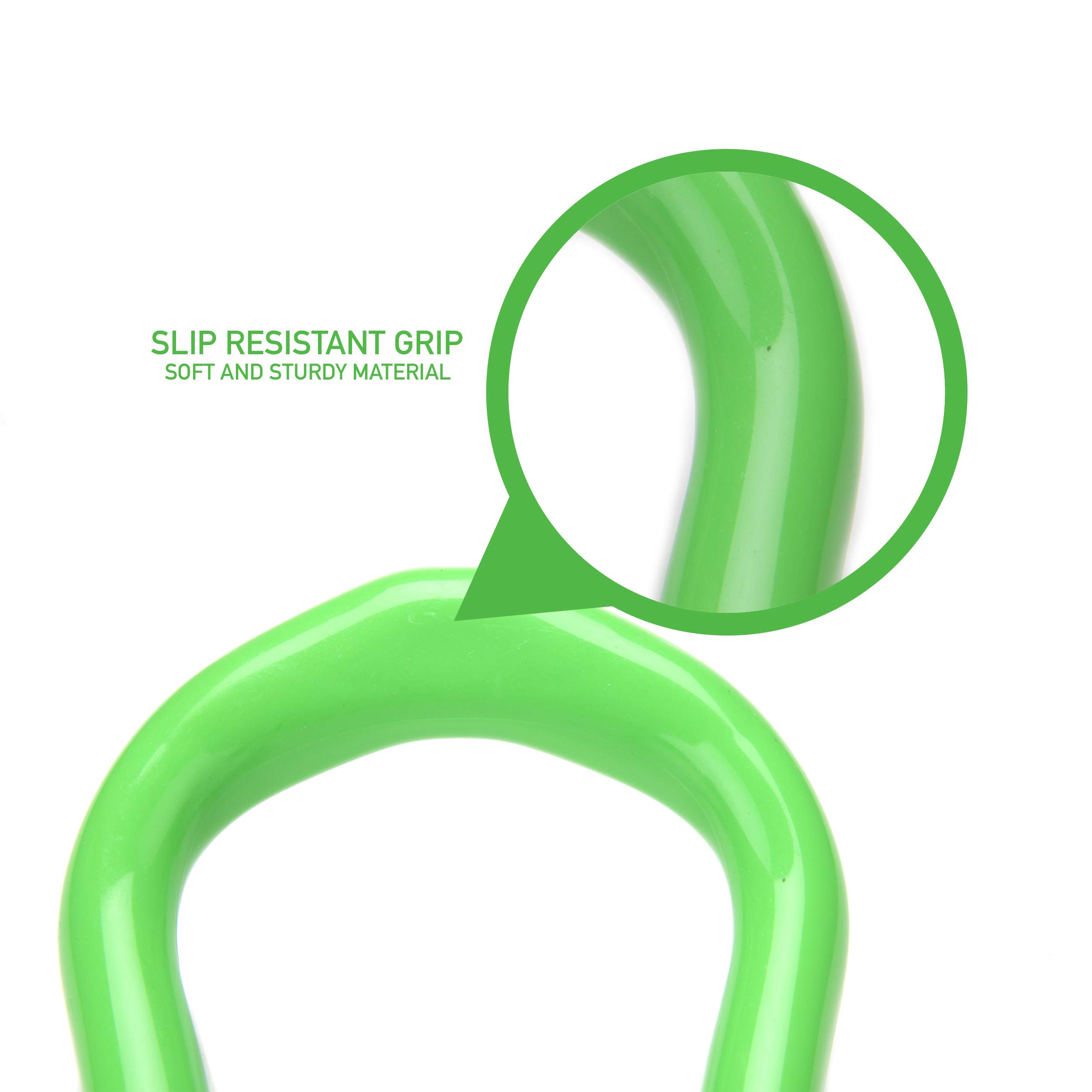 Mind Reader Yoga Ring 2-Pack, Pilates Training Ring, Home Workout Ring for Strength Resistance Core Abs Arms Thighs, Green
