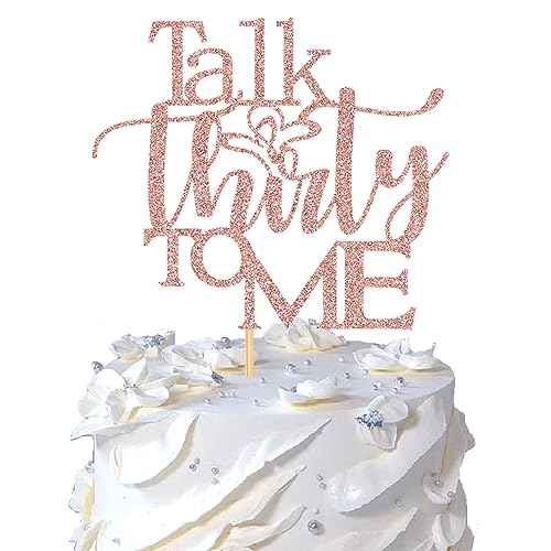 WRACKKIAR Talk Thirty to Me Cake Topper-30th Birthday Anniversary Cake TOPPER-Dirty Thirty Cake Toppers-30th Birthday Party Decoration