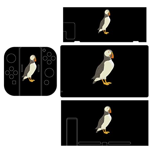 Puffin Bird Decal Stickers Cover Set Full Wrap Skin for Switch Protection Faceplate Sticker for Switch