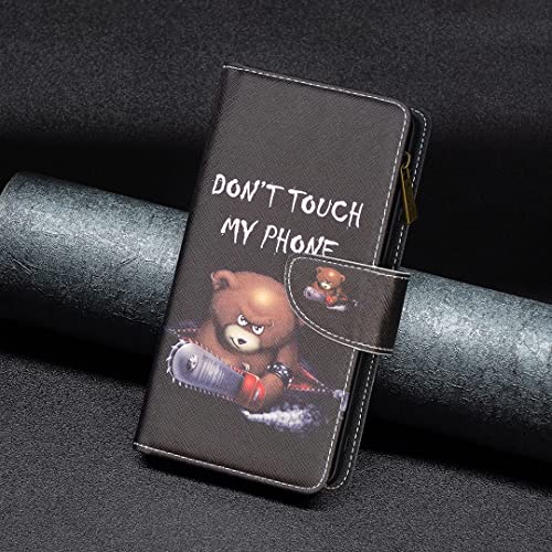 YEALLY Zipper Cover Case for Infinix Smart 6 Case PU Leather Wallet Case Pouch Bag, Coin Purses, Money Pocket Large Capacity 9 Card Slots, Stand-View & Flip Picture Frame, Style 5