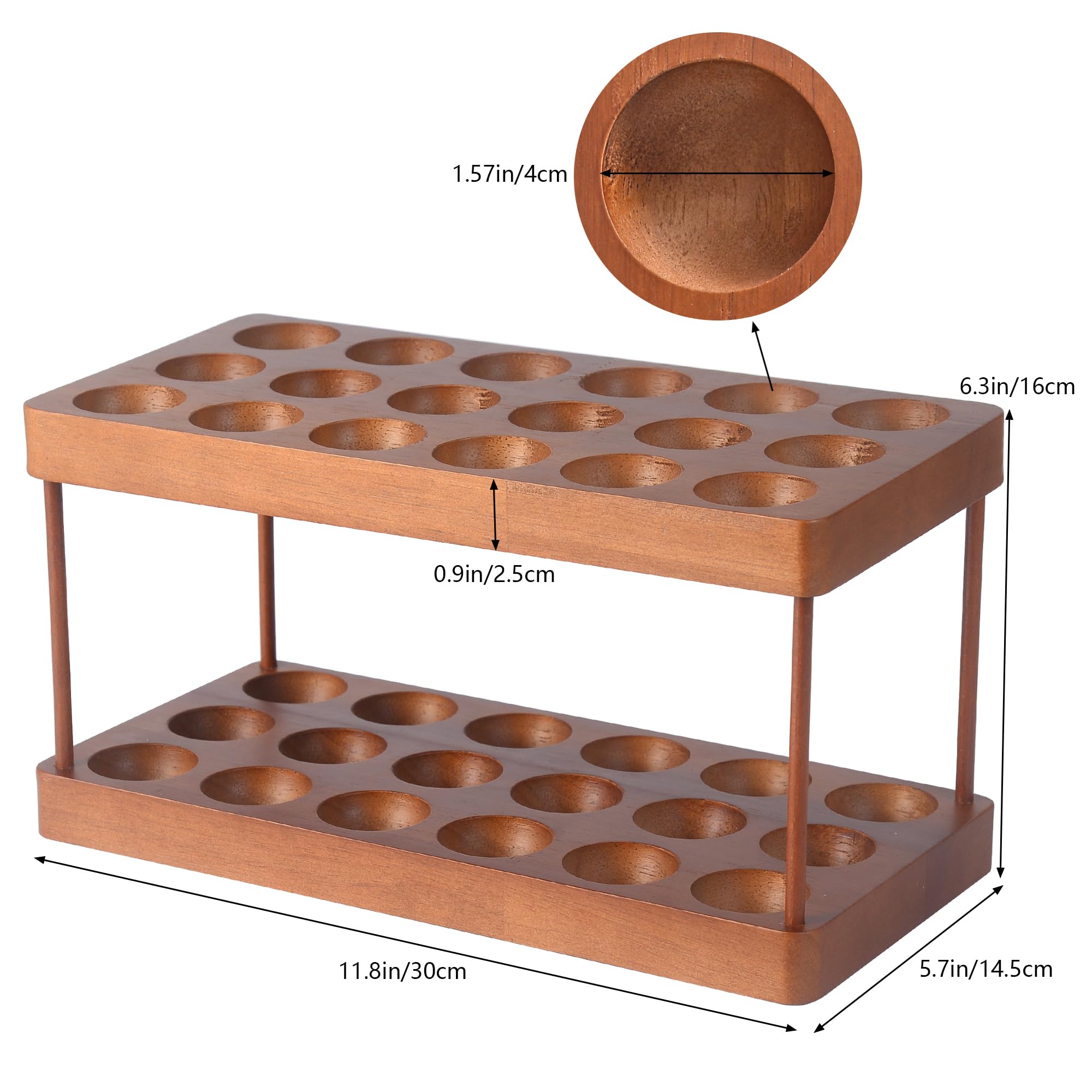 Wooden chicken egg holder for 24 Fresh Eggs, 2-Tier fresh egg holder countertop,egg basket countertop,egg holder for counter,,counter top egg holder for fresh eggs.