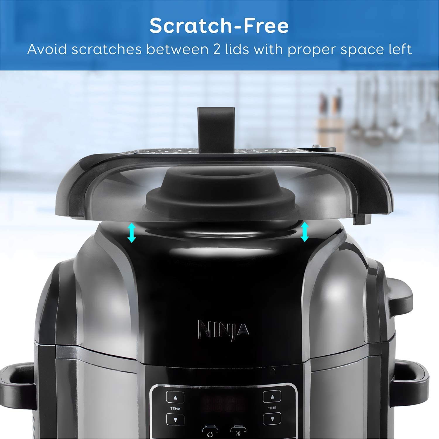 Lid Holder Lid Stand Accessories Compatible with Ninja Foodi Pressure Cooker and Air Fryer 6.5 Quart and 8 Quart (Patent Pending) (Lid holder)