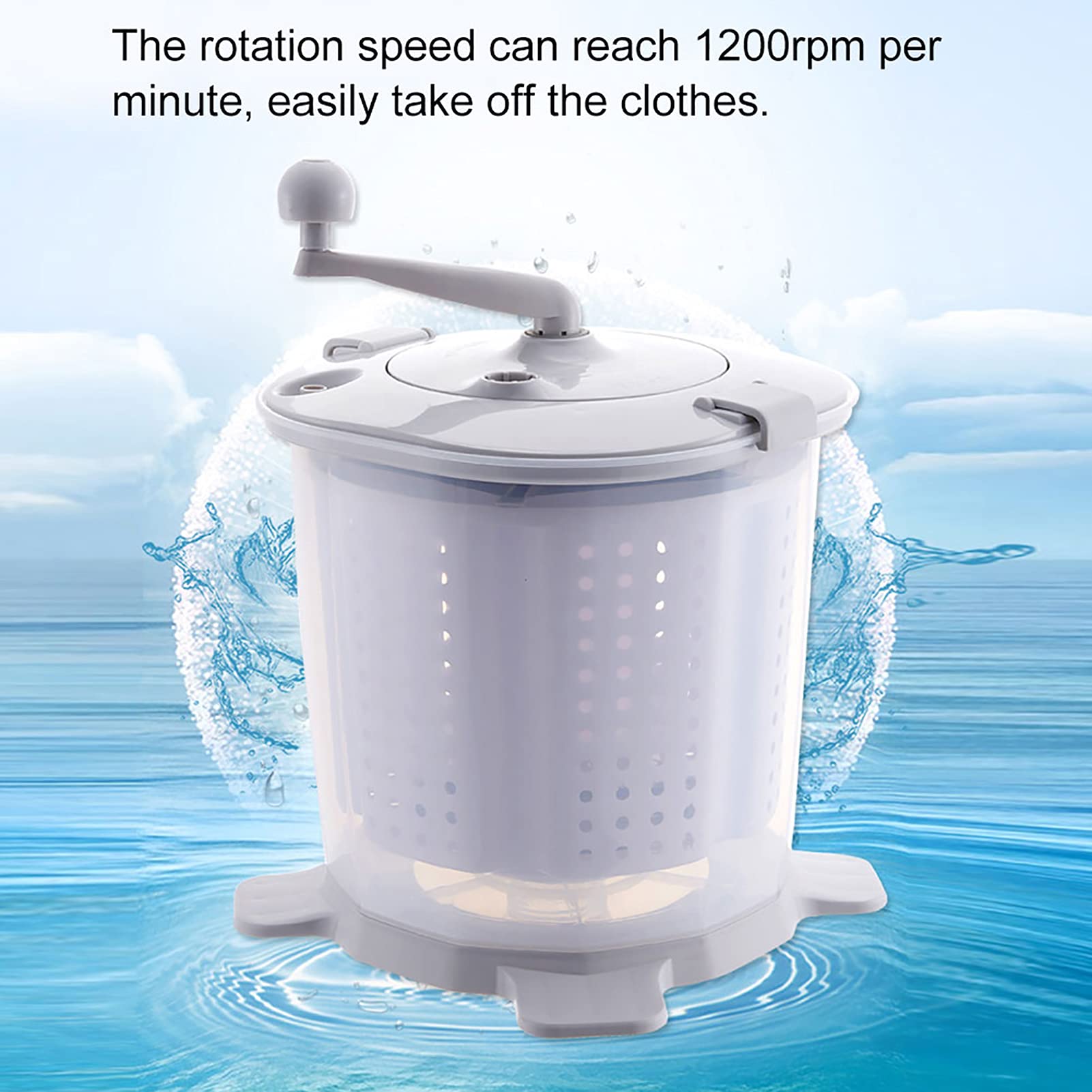 Mini Portable Manual Washer Home Dorm Gray Lingerie Washer Underwear Washing Machine Compact Size for Small Apartment Owners College Students Travelers