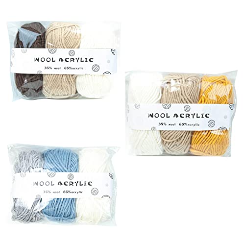 Yarn Thick Yarn Knitting Yarn Hand Knitting Wools Crochet Yarn Weave Thread DIY Sweater Yarn Hand Knitting Yarn Wools Crochet Yarn for Crocheting Yarn Milk Yarn