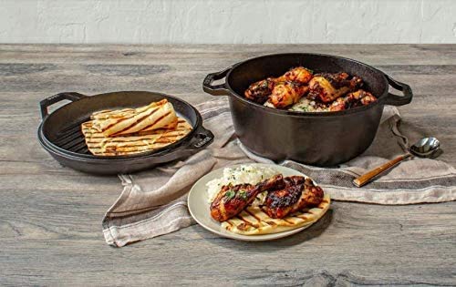 Lodge Cast Iron Chef Style 6-Quart Double Dutch Oven