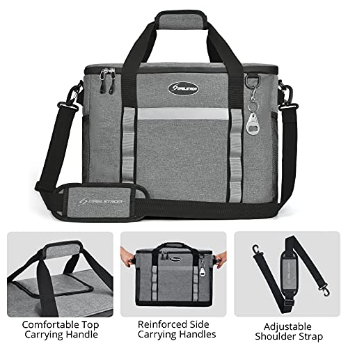 Maelstrom Collapsible Soft Sided Cooler - 75 Cans Extra Large Lunch Cooler Bag Insulated Leakproof Camping Cooler, Portable for Grocery Shopping, Camping, Tailgating and Road Trips,Grey