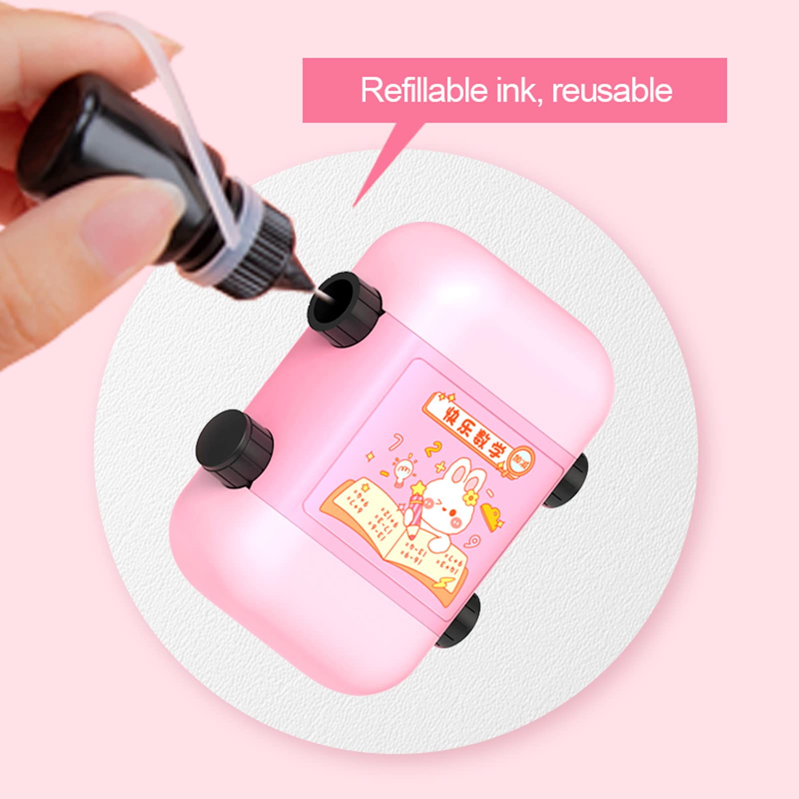 Smart Math Roller Stamps for Kids,SIDUYG 2 in 1 Math Stamp,Addition and subtraction practice Stamps within 100,Dual Head Teaching Stamps Math Learning Toy for Preschool Kindergarten Classroom Supplies