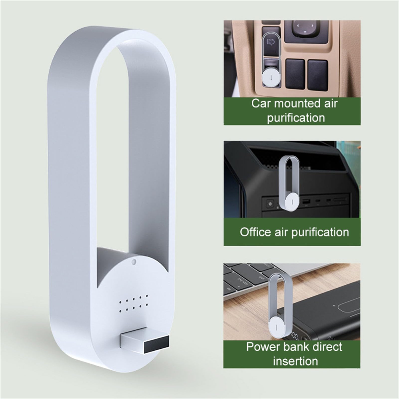 USB Air Purifier Air Cleaner for Home and Bedroom Quiet Sleep Mode Air Cleaner Pets Hair for Compact Portable Air Purifiers for Kitchen and Office