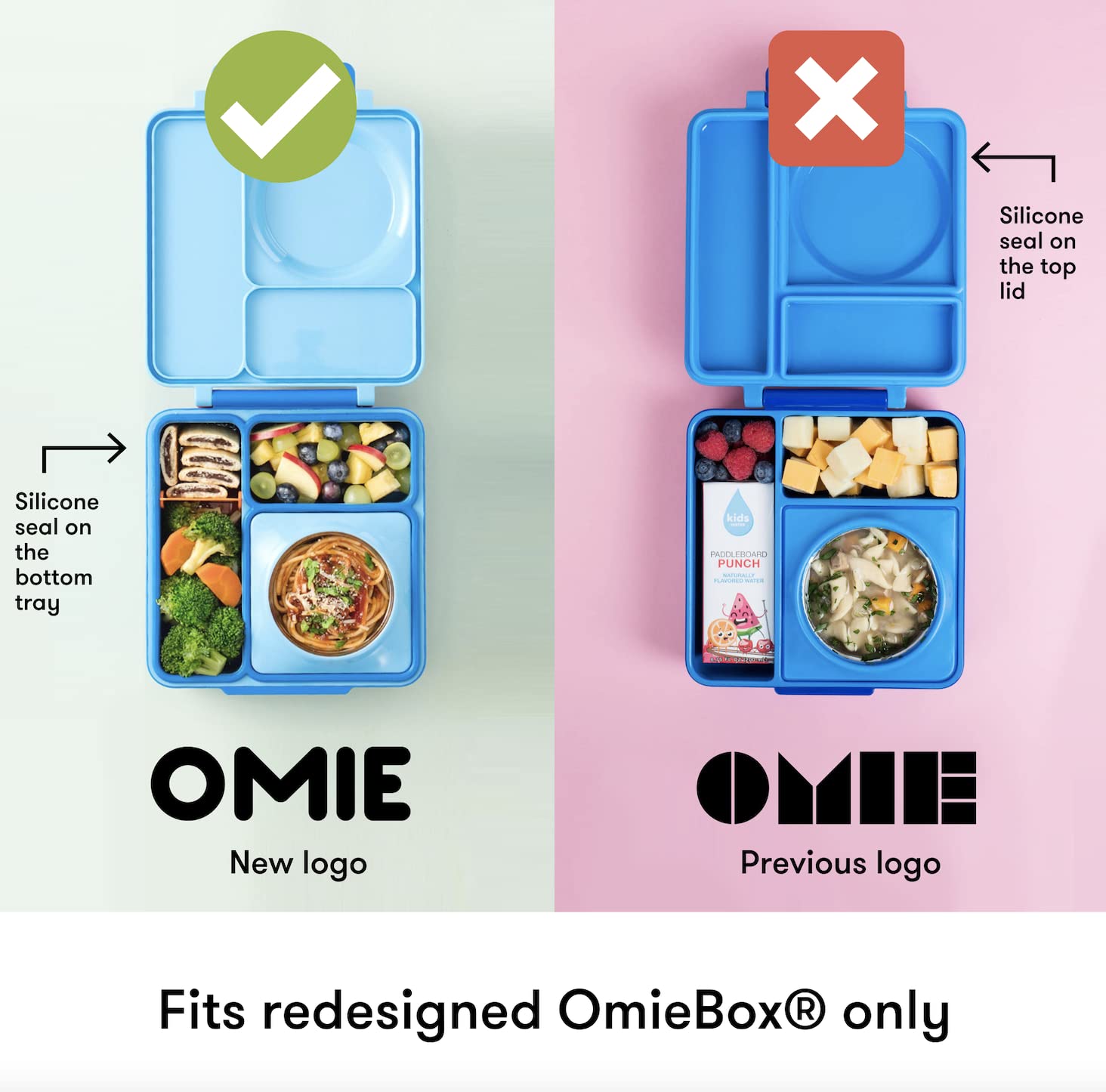 OmieBox (2 pack) Leakproof Dips Containers To Go, Salad Dressing Container, Condiment Container with Lids - Food Safe Silicone - 4 ounces (Blue/Lime)
