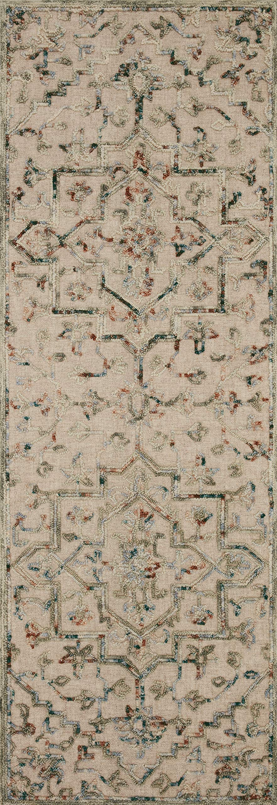 Loloi II Halle Collection HAE-01 Grey/Ocean 18" x 18" Sample Sample Rug
