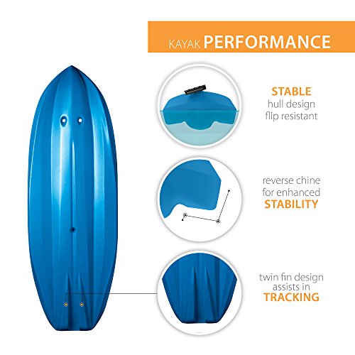 Lifetime Youth Wave Kayak (Paddle Included), Blue, 6'