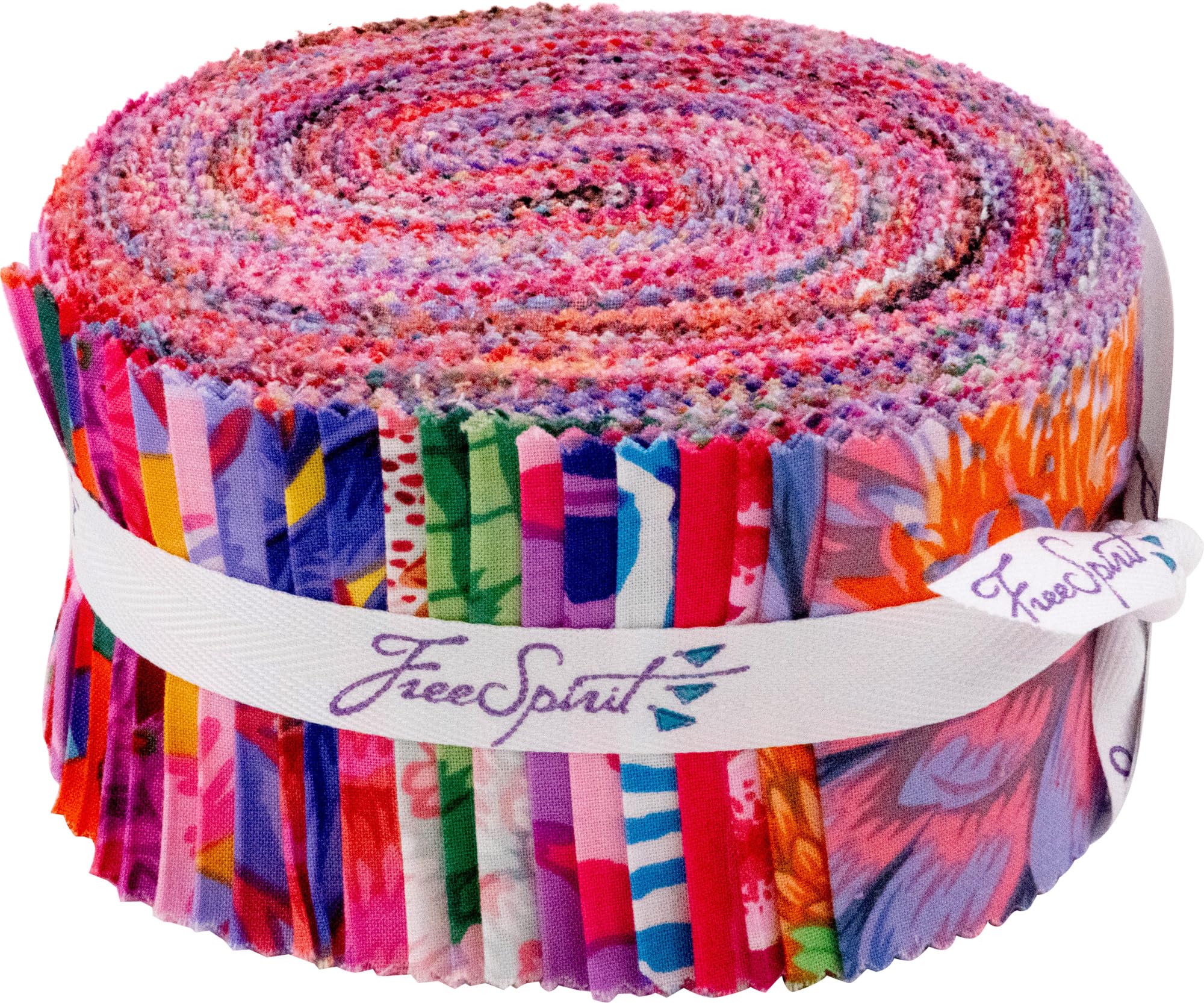 Kaffe Fassett Collective August 2023 Hot Design Roll 40 2.5-inch Strips Jelly Roll FreeSpirit
