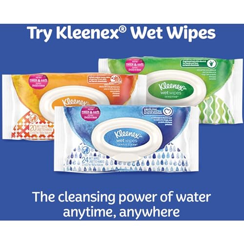 Kleenex Cooling Lotion Facial Tissues With Coconut Oil & Aloe, 1 Cube Box, 45 Total Tissues