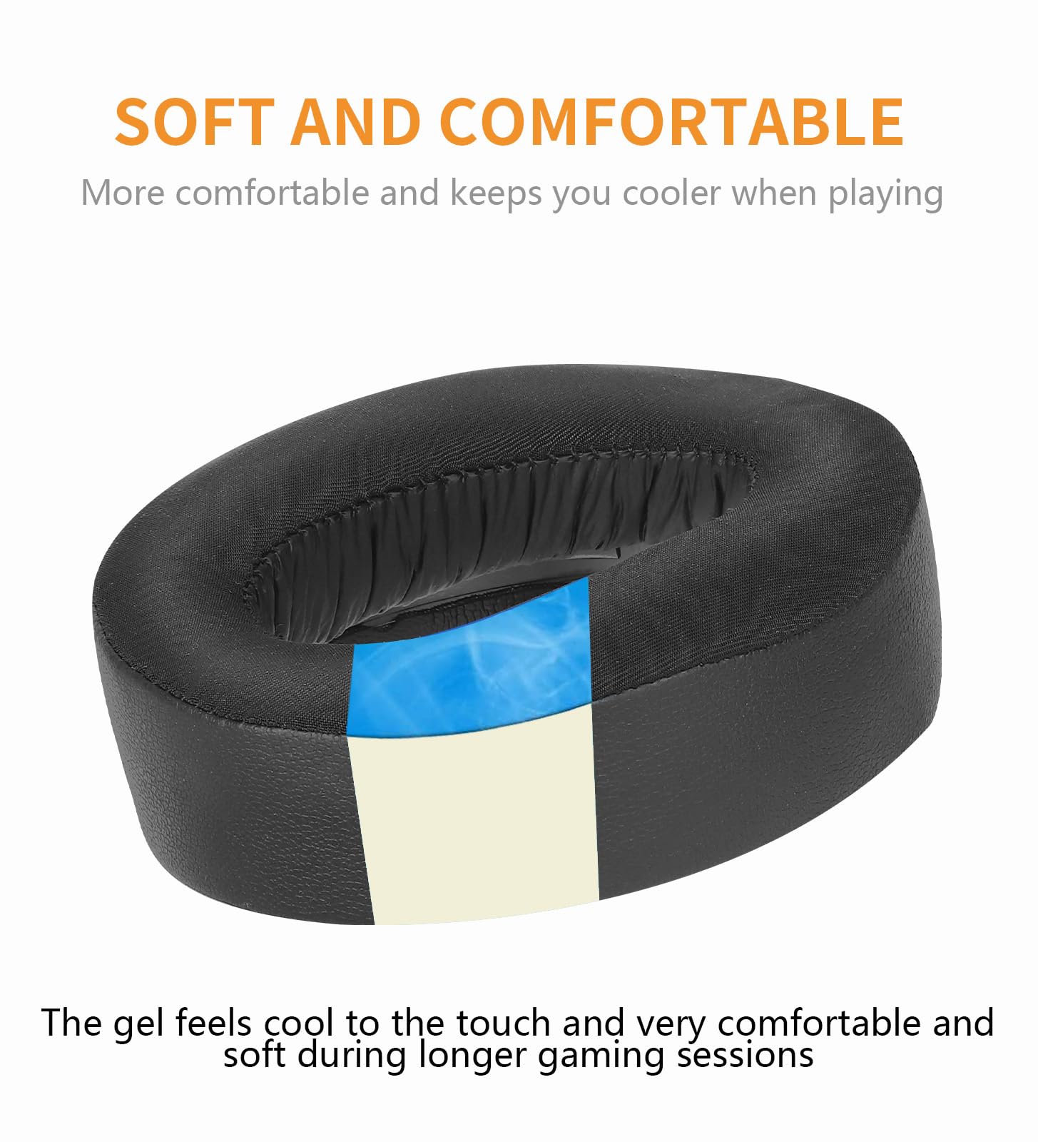 Pulse 3D Replacement Ear Pads Cooling Gel PS5 Headset Earpads, Upgrade Ear Cushions Cups Accessories Replacement for Sony Playstation 5/PS5/Pulse 3D Wireless Gaming Headset (Black)
