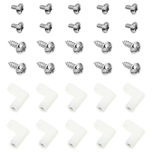 VILLCASE 50 Sets Insulating Post PCB Mounting Feet PCB Pillar PCB Board L Shape Insulated PCB Spacer PCB Spacer Feet Motherboard Fixing Feet Board Mounting Feet White Floor Mat Plastic Feet