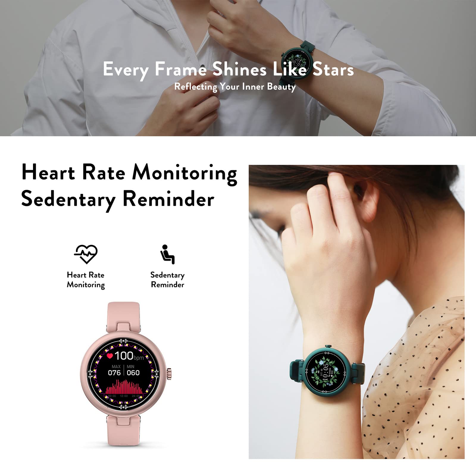 Smart Watches for Women Smartwatch Android iPhone Compatible Fitness Tracker Custom Dial Sport Watch for Ladies