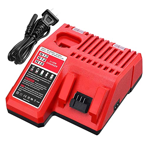 N12 N14 N18 Multi-Voltage Rapid Charger 48-59-1812 Compatible with Milwaukee 12V-18V Lithium Battery M12 M18 M14 48-11-1850 48-11-1852 48-11-1828 48-11-2411 48-11-2460