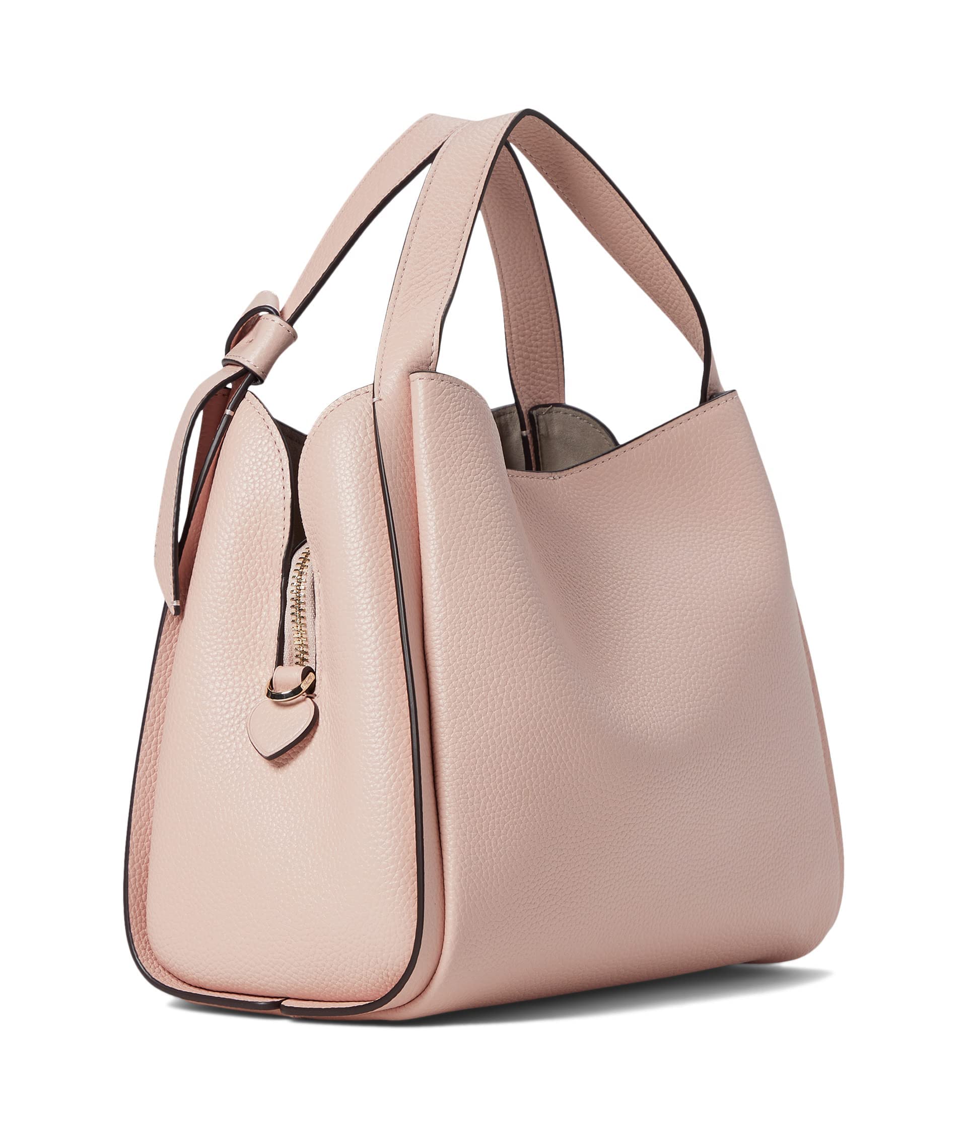 Kate Spade New York Knott Pebbled Leather Medium Crossbody Tote - Bags for Women - Magnetic Snap Closure Mochi Pink One Size One Size