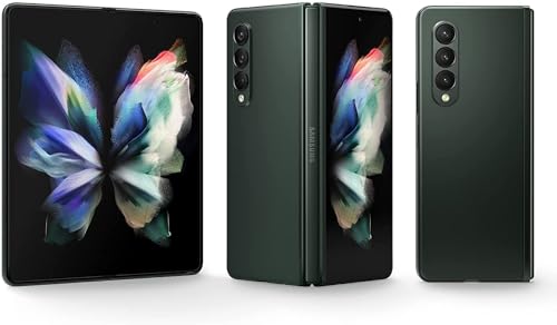 SAMSUNG Galaxy Z Fold 3 5G 256GB for Verizon 2-in-1 Android Smartphone Tablet Phantom Green (Renewed)