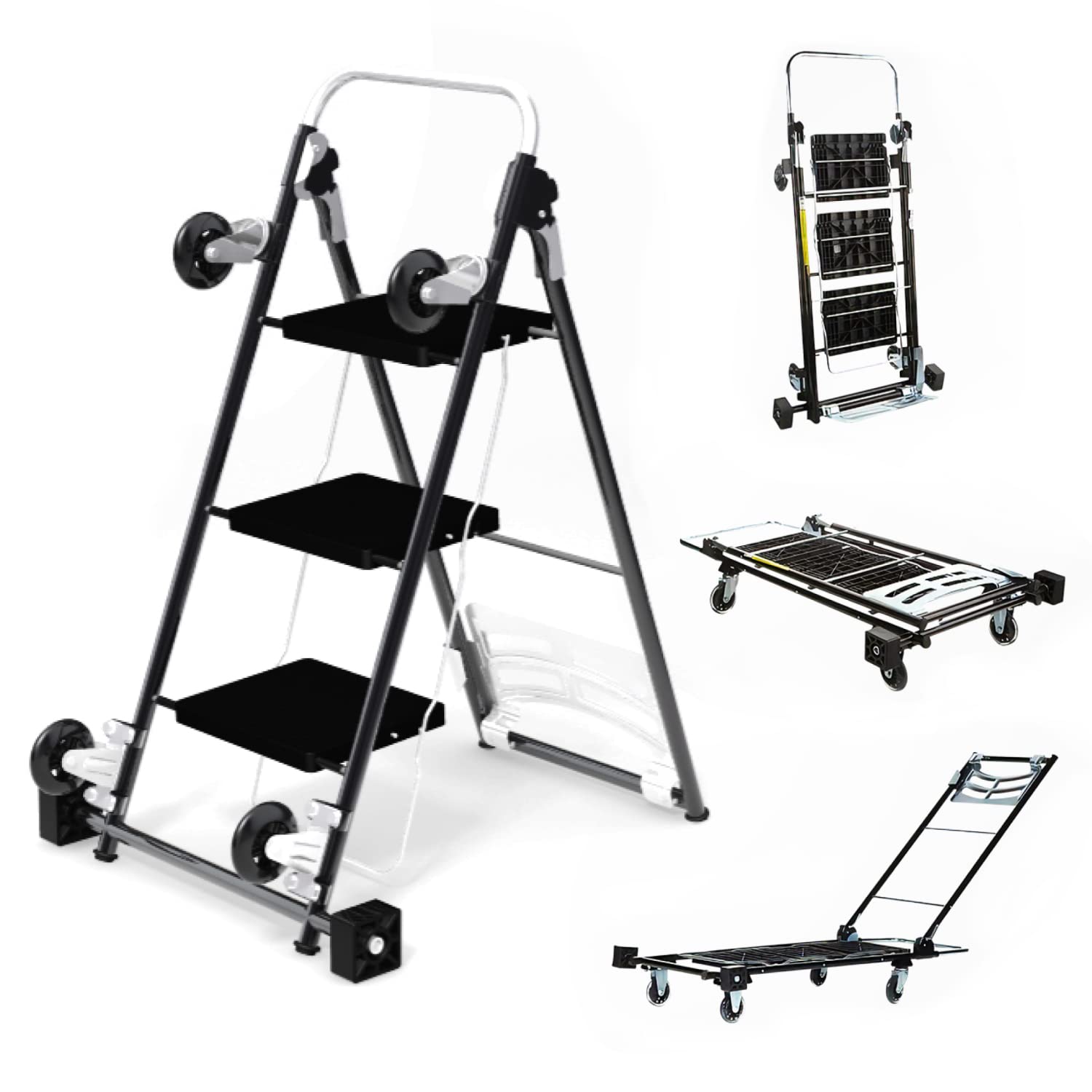 Kerry Kart Foldable and Portable Utility Cart in Black, Compact and Versatile Moving Solution
