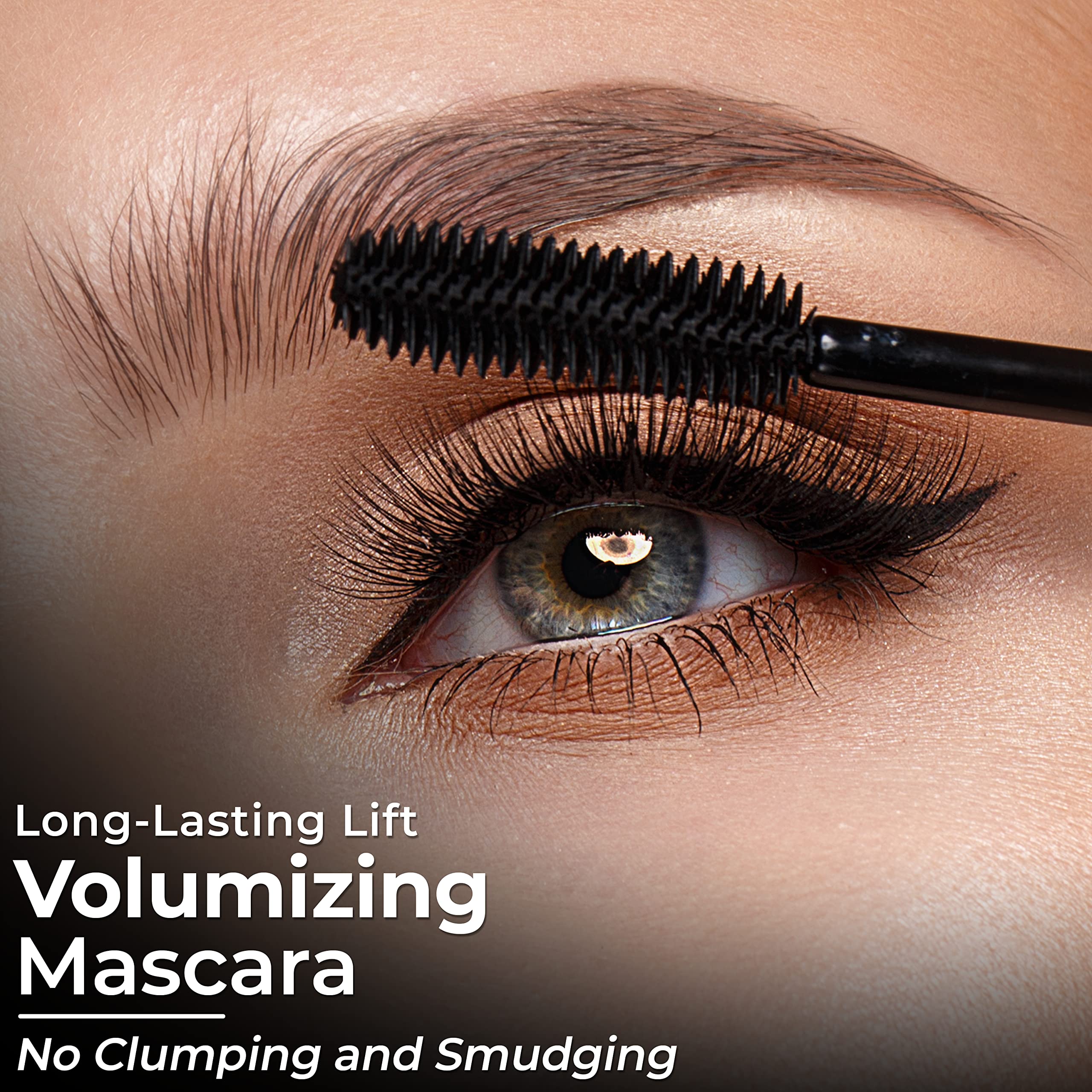 Nadhi Cosmetics Mascara Black Volume and Length β Vegan Waterproof Mascara β Smudge-Proof Waterproof Mascara Black Volume and Length β Tapered Silicone Wand Lengthening Mascara β 1pcs