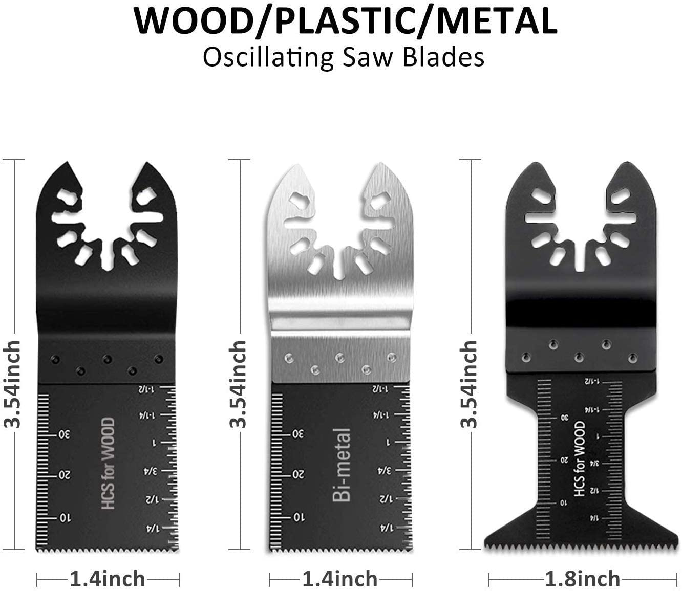 LIGHTIMETUNNEL Oscillating Saw Blades 35 PCS Metal Wood Multitool Blades Quick Release Cutting Blade Fit Dewalt Milwaukee Chicago Rockwell Fein Bosch Multimaster Makita