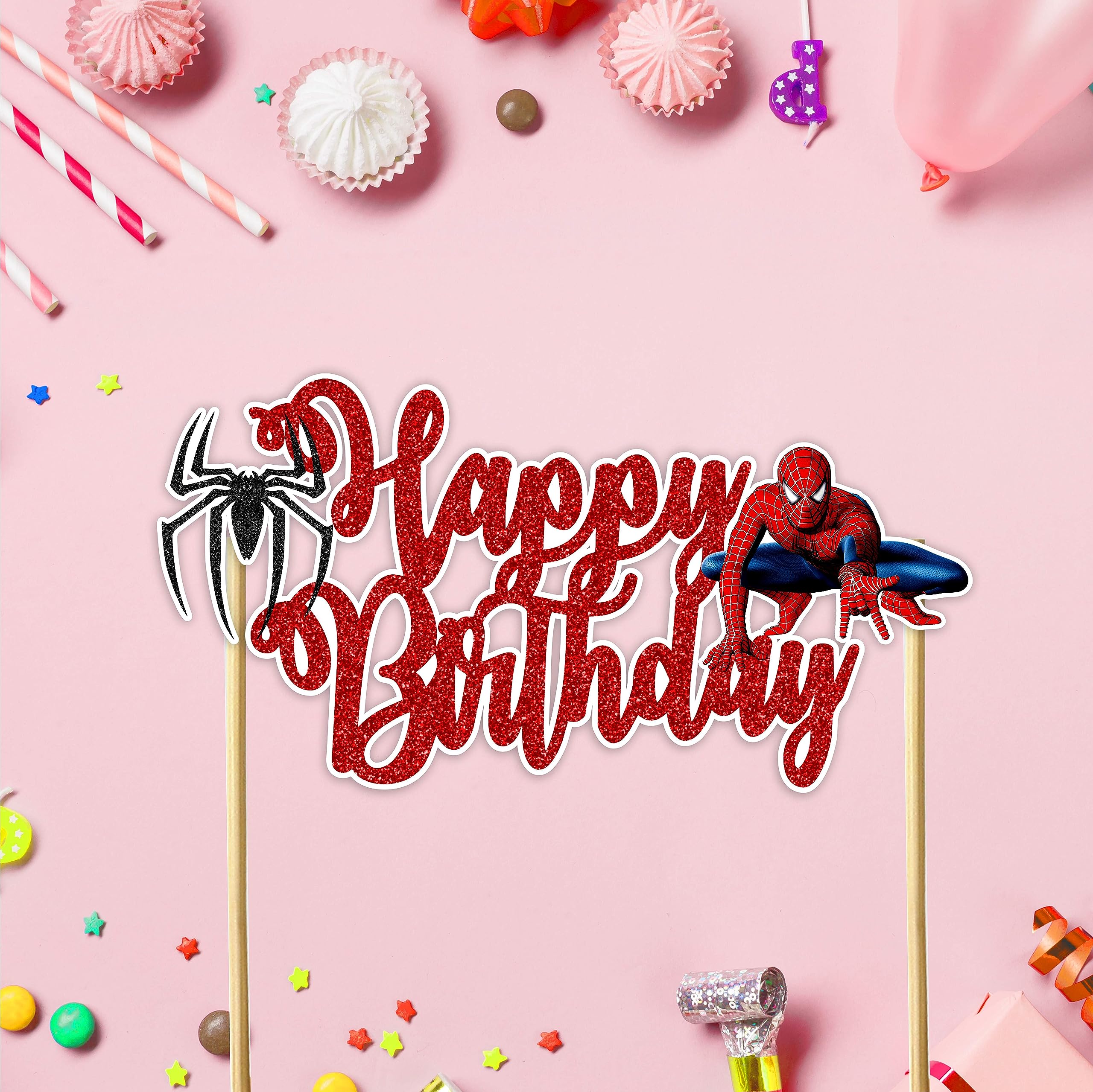 Seyal® Spidrman Happy Birthday Cake Topper