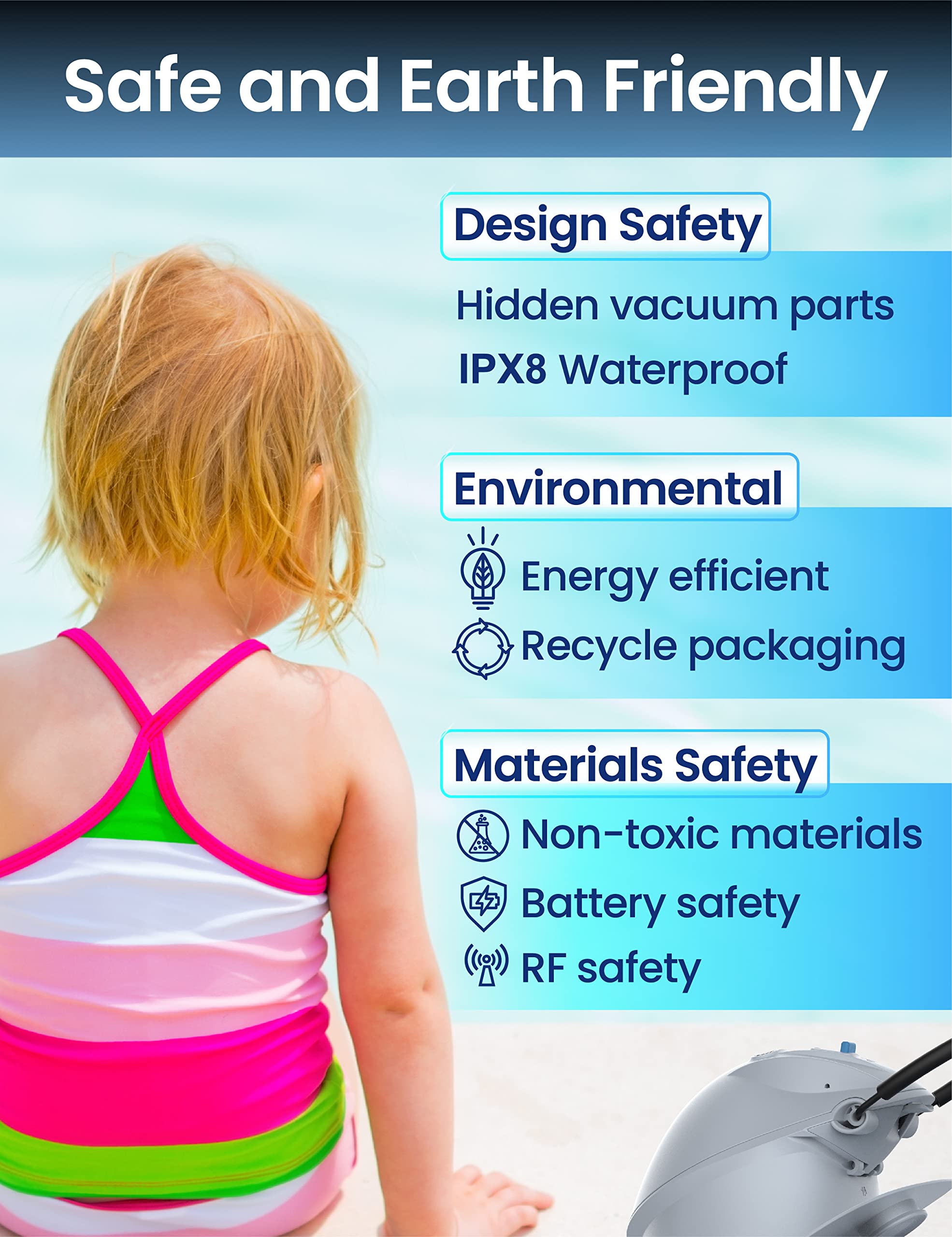 KOKIDO (2023 New) Cordless Robotic Pool Cleaner, Automatic Pool Vacuum for Flat Bottom above/Inground Pools up to 30 Feet. Dirt, Sand, Debris and Leaves (max 5 inch), Last 90 Mins, XTROJET 330