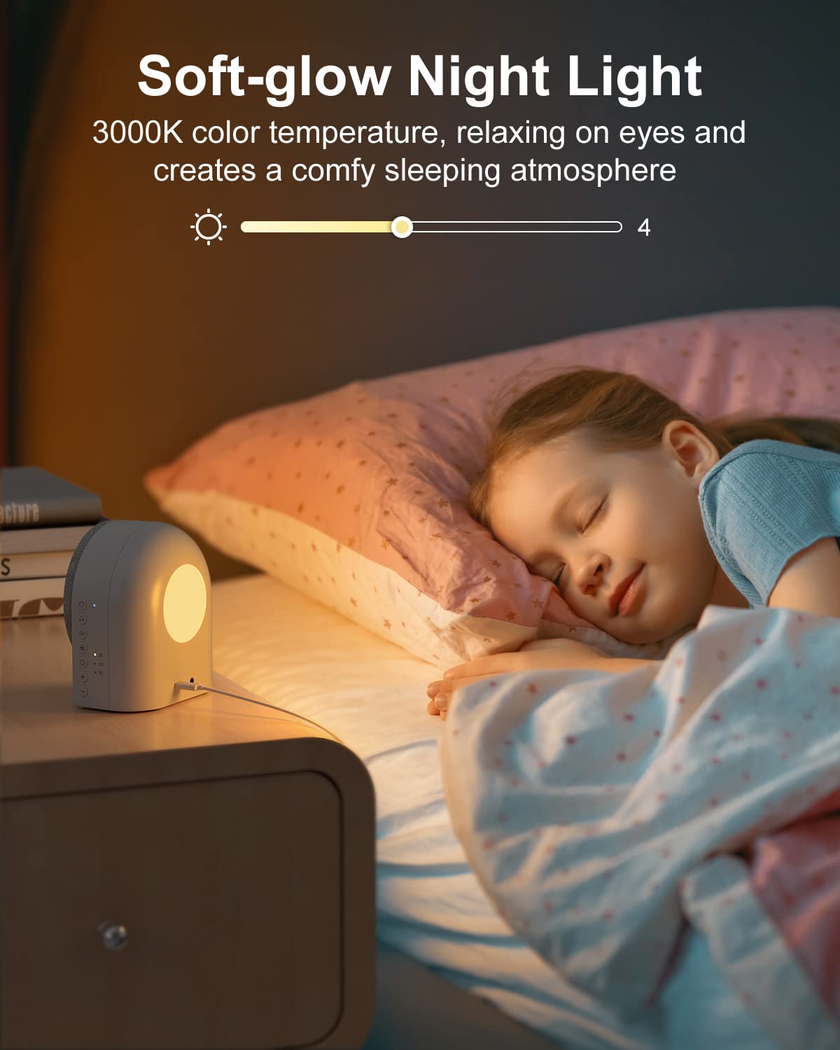 Smart White Noise Machine - Medcursor Sleep Sound Machine with App Control, 39 HiFi Soothing Sounds, Adjustable Night Light, Sleep Timer Therapy for Adults & Baby, Plug-in Noise Maker, No AC Adapter