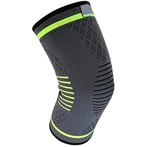 Lour Compression Knee Sleeve, Single Wrap - Braces and Supports Knee for Pain Relief, Meniscus Tear, Arthritis, Injury, Running - Best Knee Sleeve