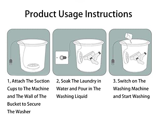 Mini turbo portable washer machine, fully automatic forward and reverse usb plug-in laundry machine, waterproof solid durable compact lavadoras convenient for home, business, travel