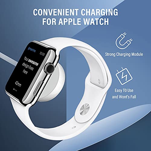 Skrring Smart Watch Charger Cable Compatible with Apple Watch Charging Series 8/7/SE/6/5/4/3/2/1/Ultra (38mm 40mm 41mm 42mm 44mm 45mm) - White 3.3ft/1m