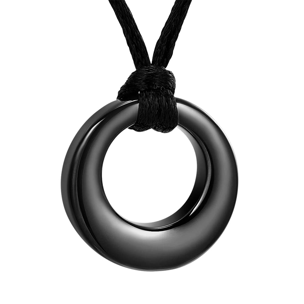 QGJNSGC Circle Of Life Urn Necklace For Ashes, Memorial Urn Necklace Always Cremation Jewelry Pendant Necklaces For Ashes For Man Women…