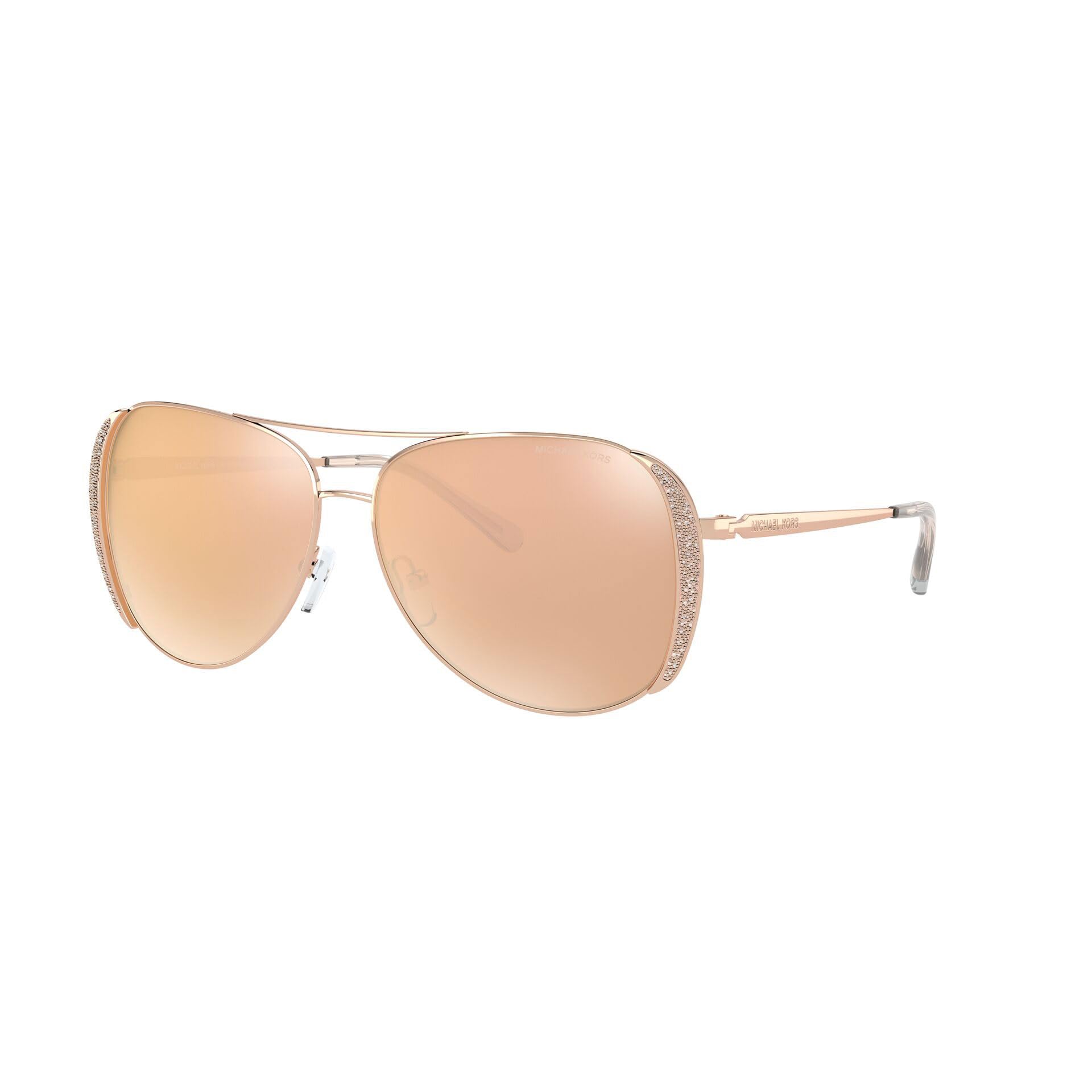 Michael Kors MK1082 Chelsea Glam Rose Gold Frame/Rose Gold Flash Lens One Size