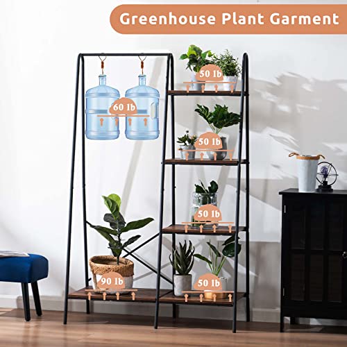 YOUDENOVA Clothing Rack with Bottom Shelve, Industrial Garment Rack with 3 Mesh Shelves, Freestanding Closet Heavy Duty with 2 Fabric Storage Boxes