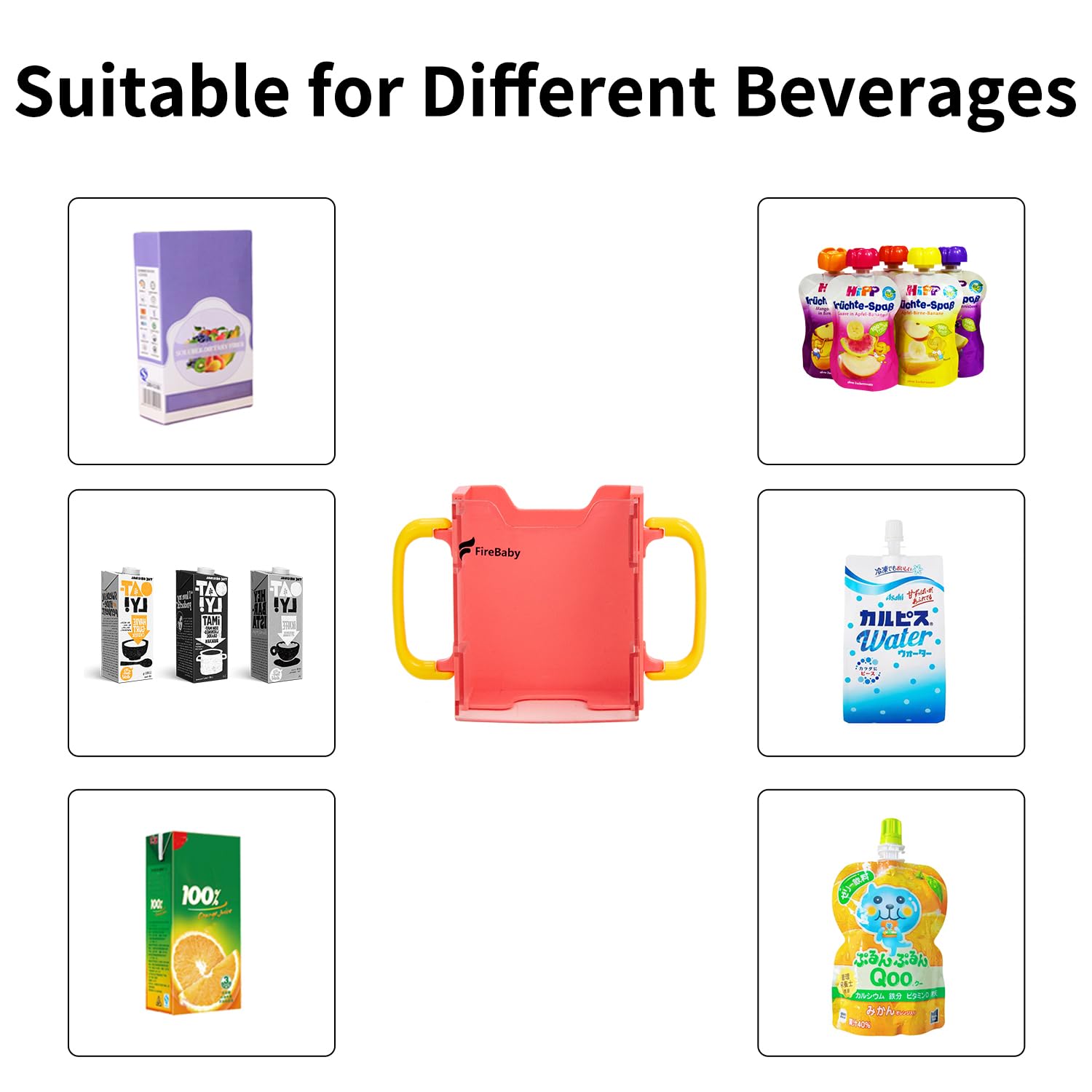 Juice Box Holder,Adjustable Anti-Crush Flip Juice Box Holder,Pouch Holder No Squeeze, Pouch Holders for Toddlers No Squeeze,Baby Pouch Holder