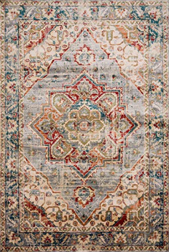Loloi II Isadora Collection ISA-02 Oatmeal/Multi, Transitional 8'-11" x 12' Area Rug