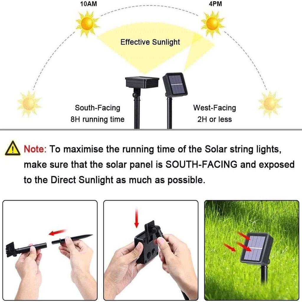 LIUPENGWEI Solar Lights Outdoor,8 Modes Solar Garden Lights, 5m/10m/20m Copper Wire Solar String Lights, Waterproof For Christmas, Halloween, Tree, Garden, Home, Wedding, Pathway, Party Fairy Lights g