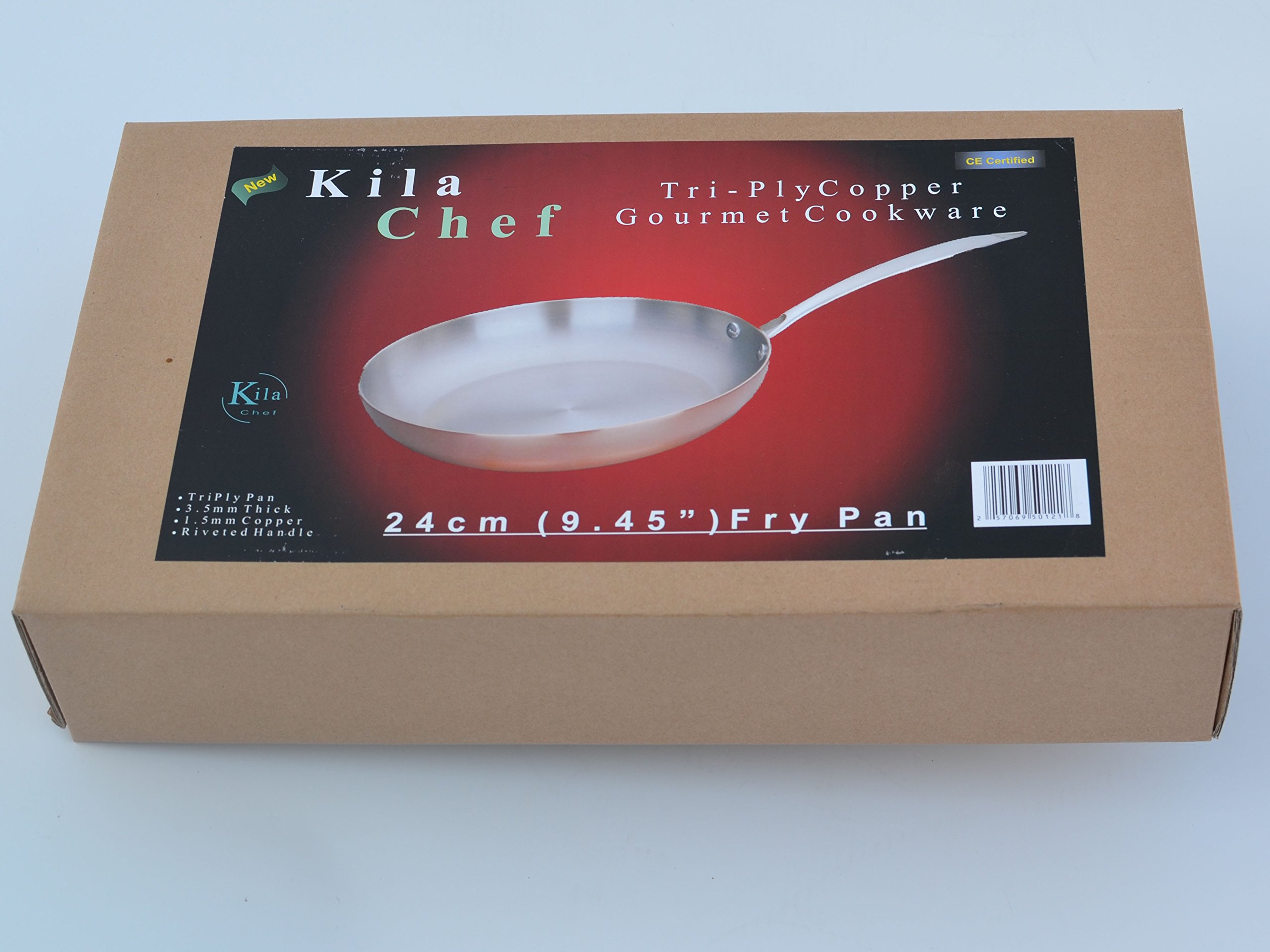 Kila Chef 24 cm Thick Copper Fry Pan (3.5mm thick, 1.5mm copper)