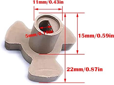 KongV Microwave Oven Turntable Roller Guide Support Coupler Tray Shaft 12 x 14 x 17mm( 2Pcs)