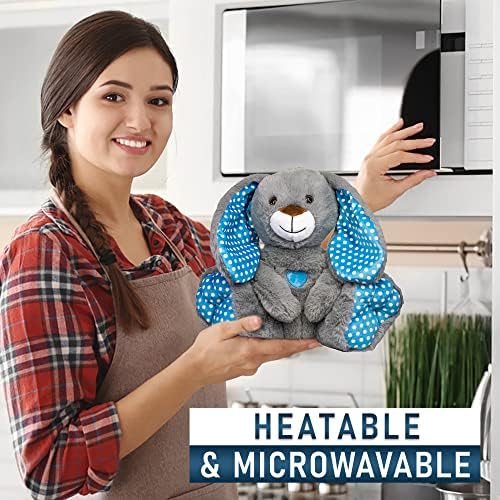 Lil Snuggers Warm and Snuggly, Lavender Scented Huggable Stuffed Animal, Bunny Plush - Rabbit Male with Blue Accents for Lil Baby 0 Months+