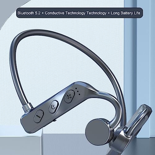 Yrmaups Bone-Conduction Headphones Open Ear Headphones Bluetooth 5.2 Sports Wireless A-ir Conduction Earphones Touching Stereo with Built-in Mic,Sweat Resis-tant Headset for Running
