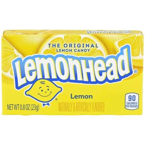 Lemonhead Hard Lemon Candy, 0.8 Ounce Treat-Size Theater Candy Boxes (Pack of 24)