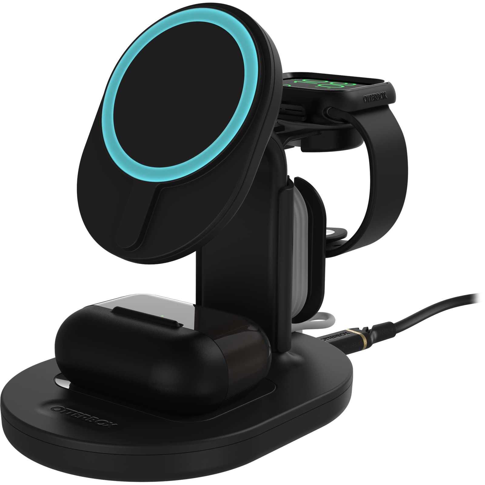 OtterBox 3-in-1 Wireless Charging Station 2.0 for MagSafe - BLACK