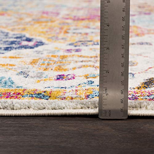Livabliss Eveline Area Rugs, 6'7" x 9' Oval, Saffron