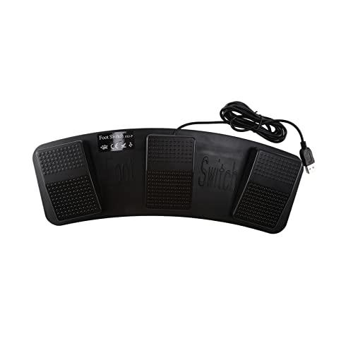 Tuccbay Fs3-P USB Triple Foot Switch Pedal Control Keyboard Mouse 3 Pedals Simulate Any Key On Keyboard Combination Key Hid