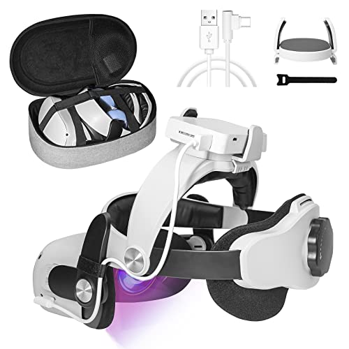 SiloKe Head Strap and Hard Carrying Case compatible with Oculus Quest 2