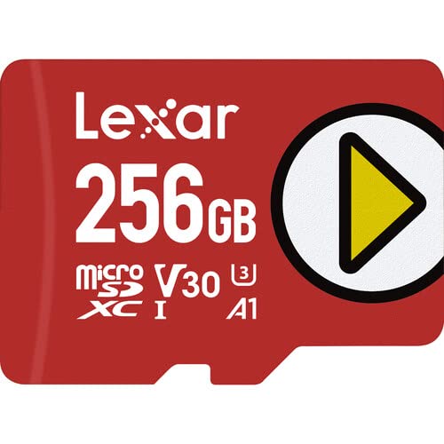 Lexar Play 256GB MicroSDXC Memory Card for Nintendo Switch, Switch Lite, Switch OLED Model Gaming Console (LMSPLAY256G-BNNNG) Class 10 Bundle with (1) Everything But Stromboli MicroSD & SD Card Reader