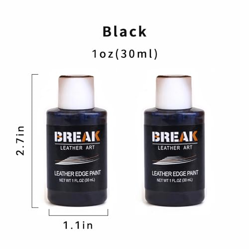 Leather Edge Paint,Black Kote Color Coated Leather Frame, Wallet, Shoulder Bag, Backpack, Leather, Edge Repair, Leather Repair Tool (Black)