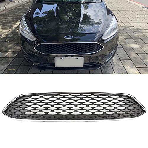 PENSUN Front Bumper Grille Replacement For 2015 2016 2017 2018 Ford Focus"S" &"SE" Upper Center Grill Honeycomb Style Replace #F1EZ-8200A F1EZ-8200B / Gloss Black